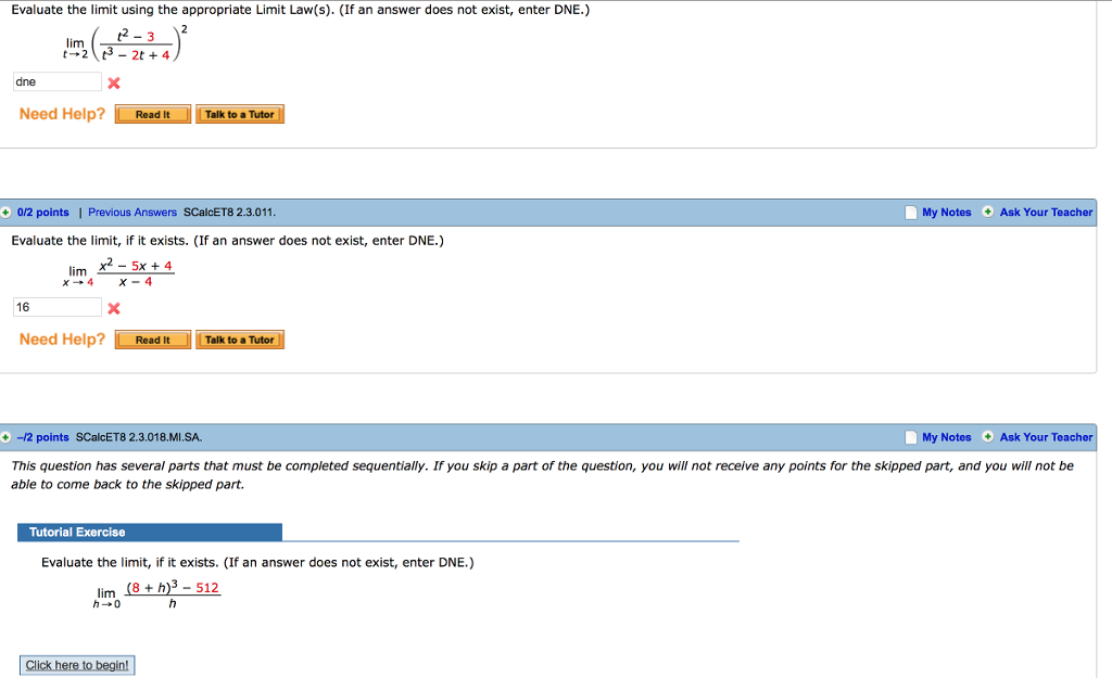 Solved Evaluate the limit using the appropriate Limit | Chegg.com