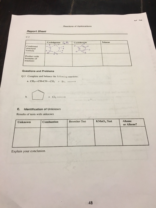 Solved Report Sheet B. Combustion B.I Observations of | Chegg.com