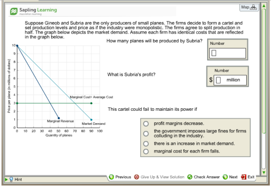Solved Map A mkomilian leaming Suppose Ginecob and Subria | Chegg.com