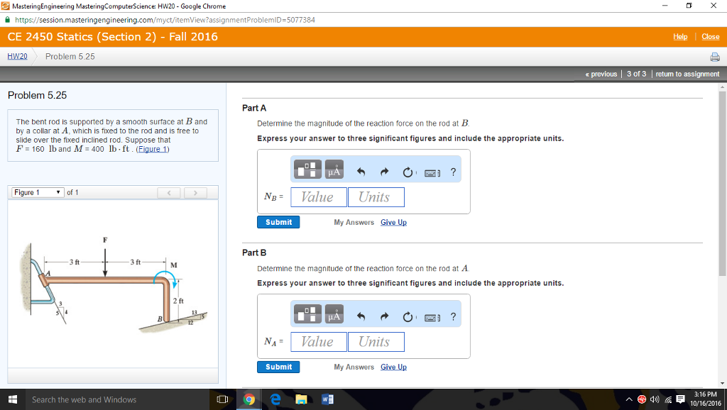Solved: The Bent Rod Is Supported By A Smooth Surface At B... | Chegg.com