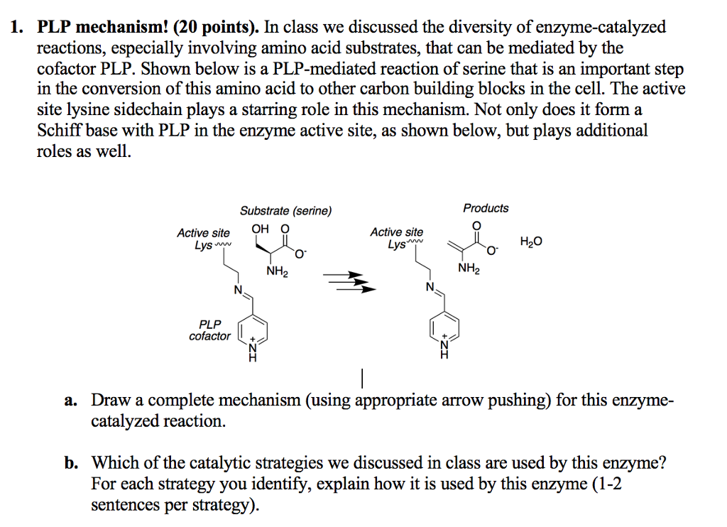 Solved 1. PLP mechanism! (20 points). In class we discussed | Chegg.com
