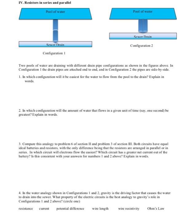 Solved Two pools of water are draining with different | Chegg.com