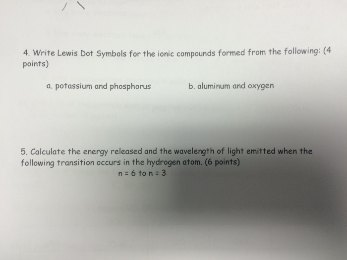 Solved Write Lewis Dot Symbols for the ionic compounds | Chegg.com