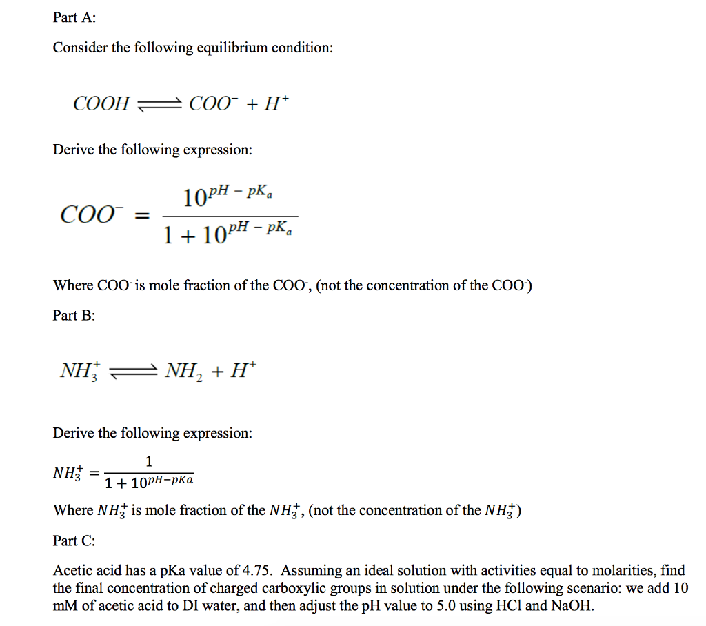 Solved Consider the following equilibrium condition: COOH | Chegg.com
