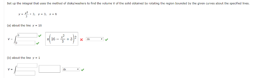 Solved Set up the integral that uses the method of | Chegg.com