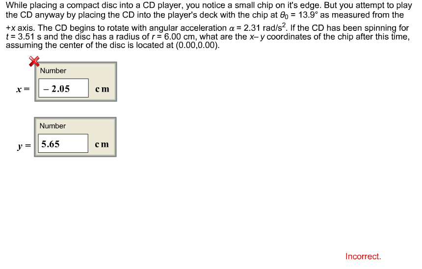 Solved While placing a compact disc into a CD player, you | Chegg.com