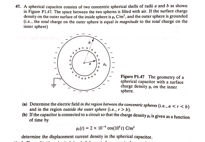 Solved A spherical capacitor consists of two concentric | Chegg.com