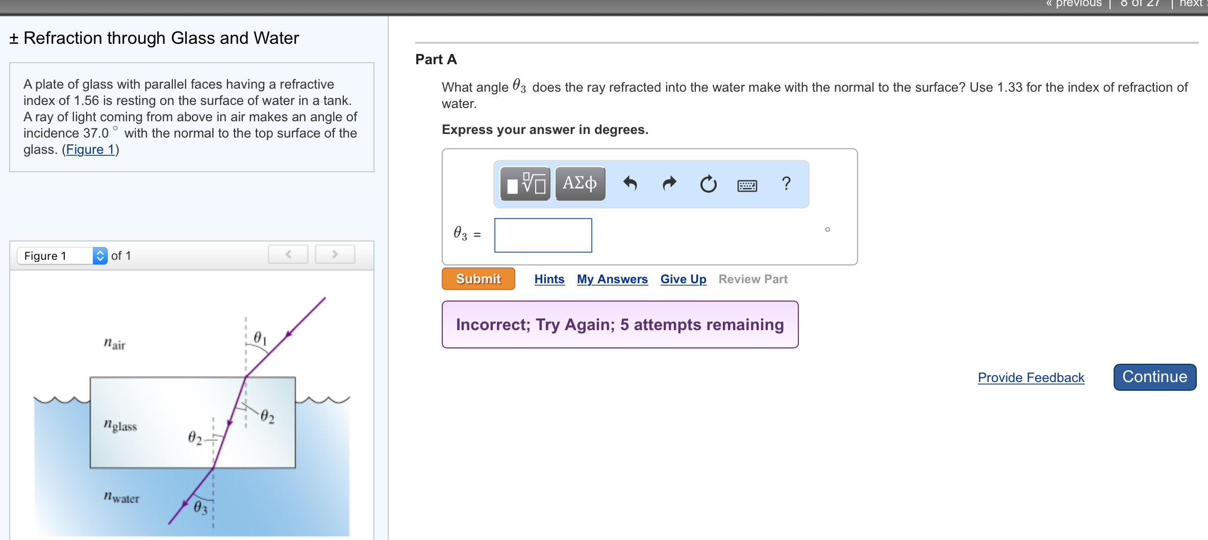Solved A plate of glass with parallel faces having a | Chegg.com