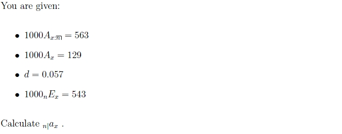 Solved You are given: 1000A = 563 1000 Ax = 129 d = | Chegg.com