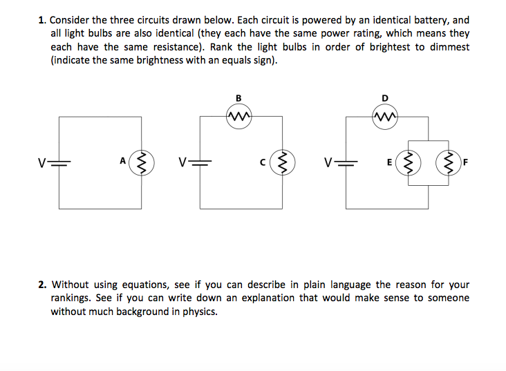 Solved Consider the three circuits drawn below. Each circuit | Chegg.com