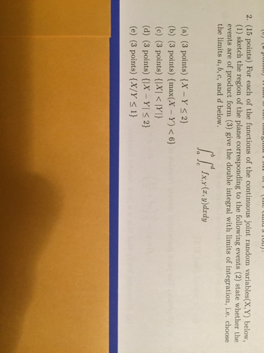 Solved For each of the functions of the continuous joint | Chegg.com