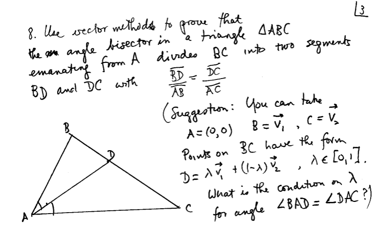 Solved Use vector methods to prove that the an angle | Chegg.com
