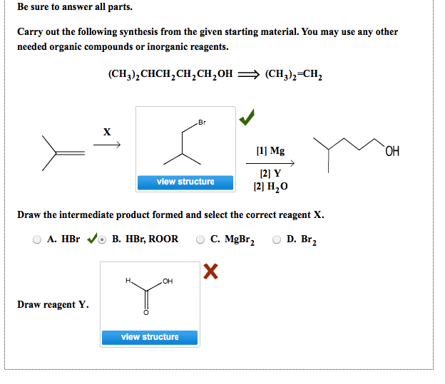 Solved Carry out the following synthesis from the given | Chegg.com