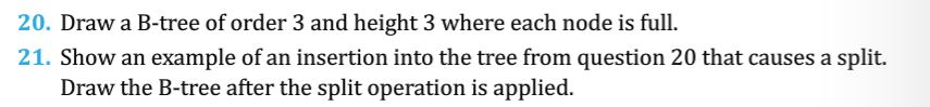 Solved Draw a B-tree of order 3 and height 3 where each node | Chegg.com
