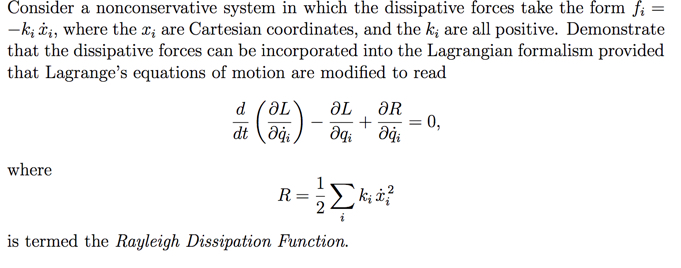 Solved Consider a nonconservative system in which the | Chegg.com