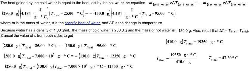 Solved: The Specific Heat Of A Certain Type Of Metal Is 0.... | Chegg.com
