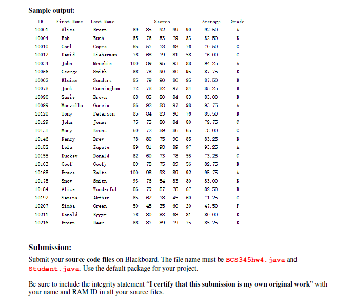 Solved BCS 345: Java Programming CRN 21177, 25160 Spring | Chegg.com
