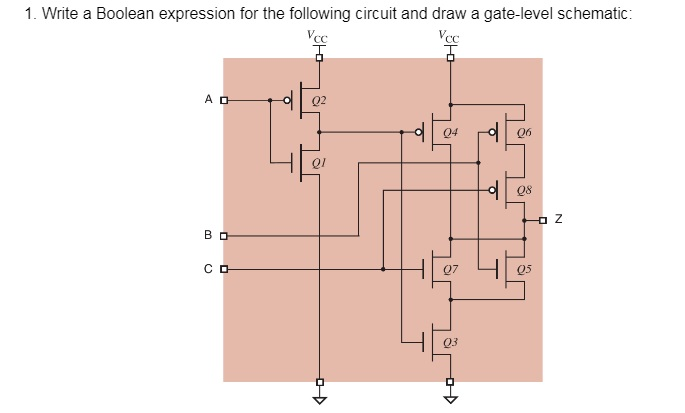 Solved Write a Boolean expression for the following circuit | Chegg.com