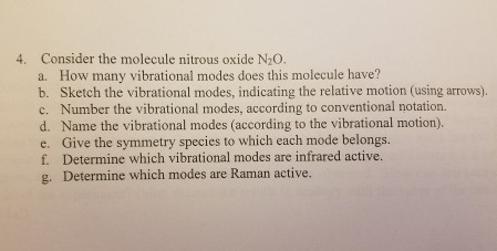 Solved Consider the molecule nitrous oxide N_2O. a. How | Chegg.com