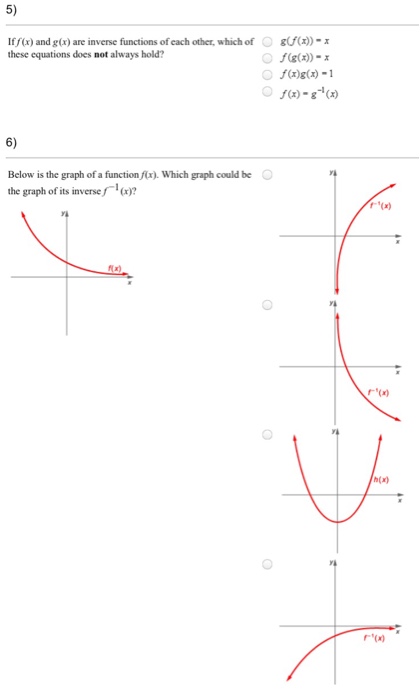 Solved If f(x) and g(x) are inverse functions of each other. | Chegg.com