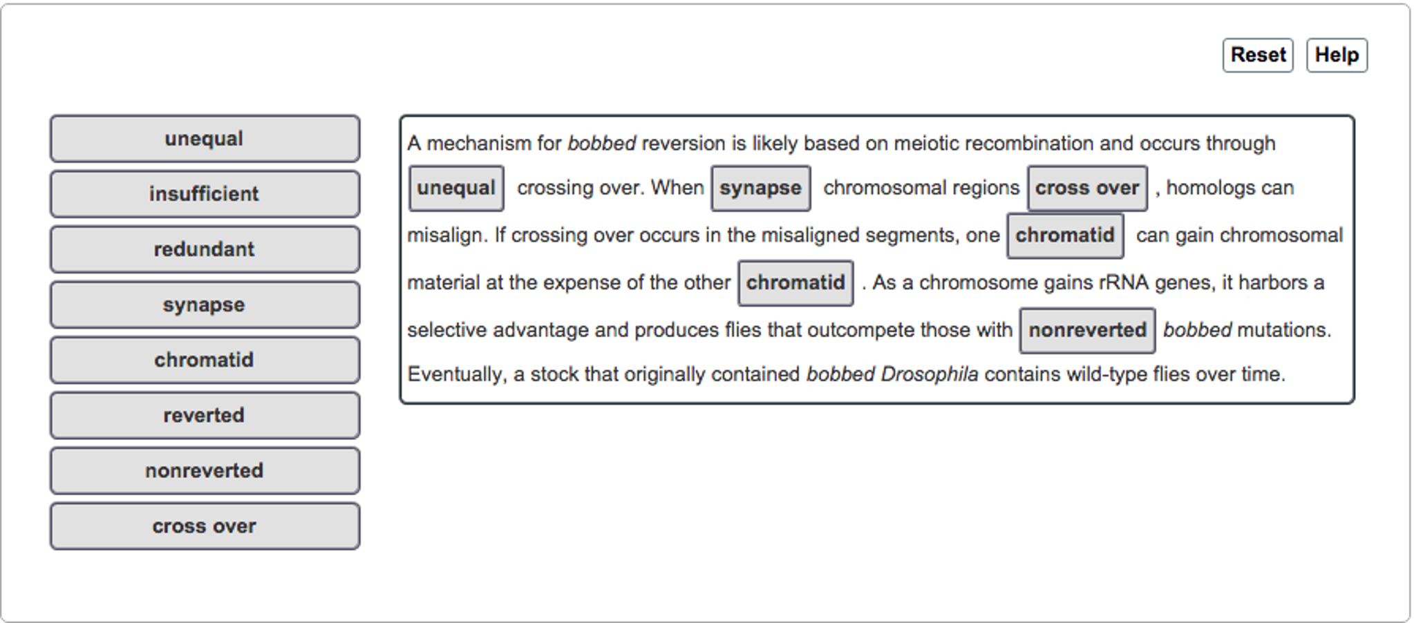 Solved The mutations called bobbed in Drosophila result from | Chegg.com