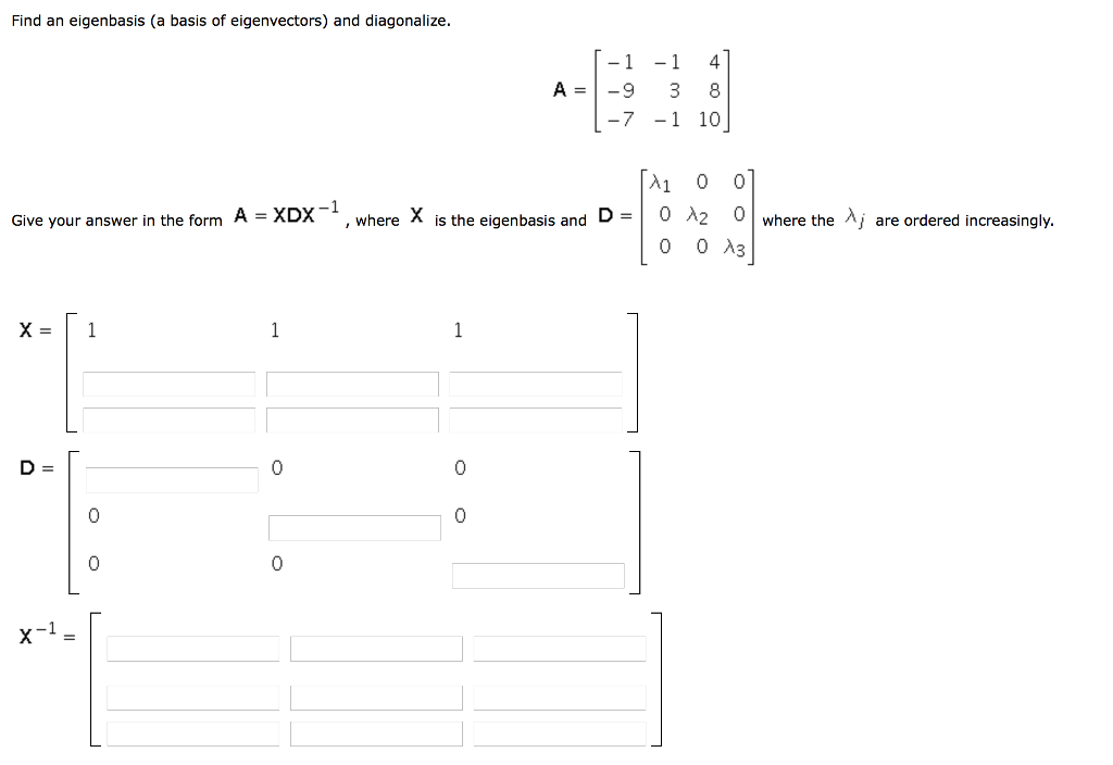 Solved Find an eigenbasis (a basis of eigenvectors) and | Chegg.com
