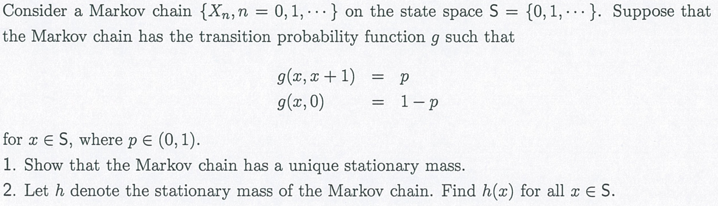 Solved Consider a Markov chain {Xn,n = 0, 1,?} on the state | Chegg.com