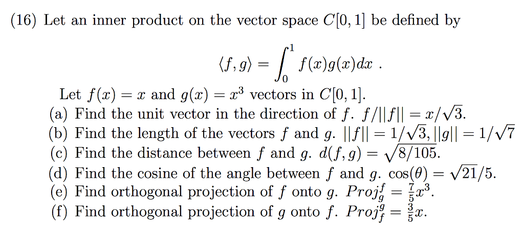 Solved Linear Algebra: Let an inner product on the vector | Chegg.com