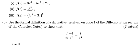 Solved (a) Using the rules of differentiation (as given on | Chegg.com