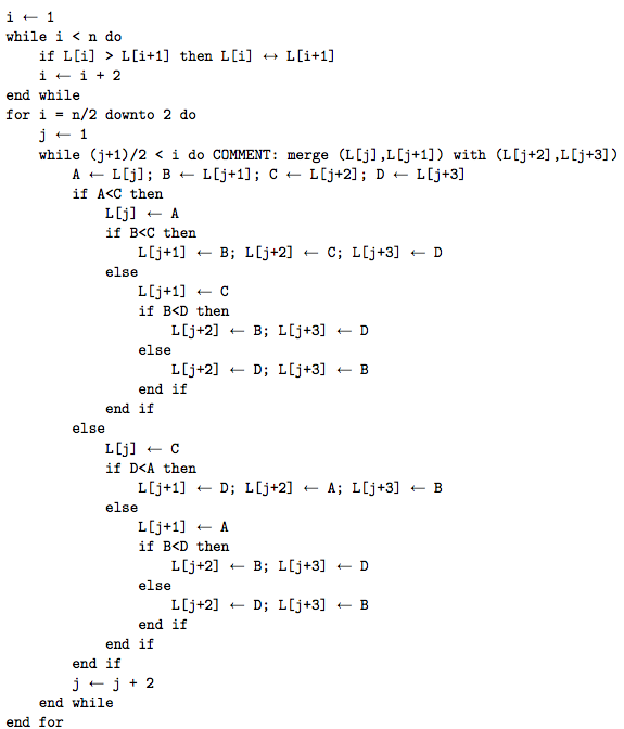 Solved while i L[i+1] then L[i] し[i+1] 艹 end | Chegg.com