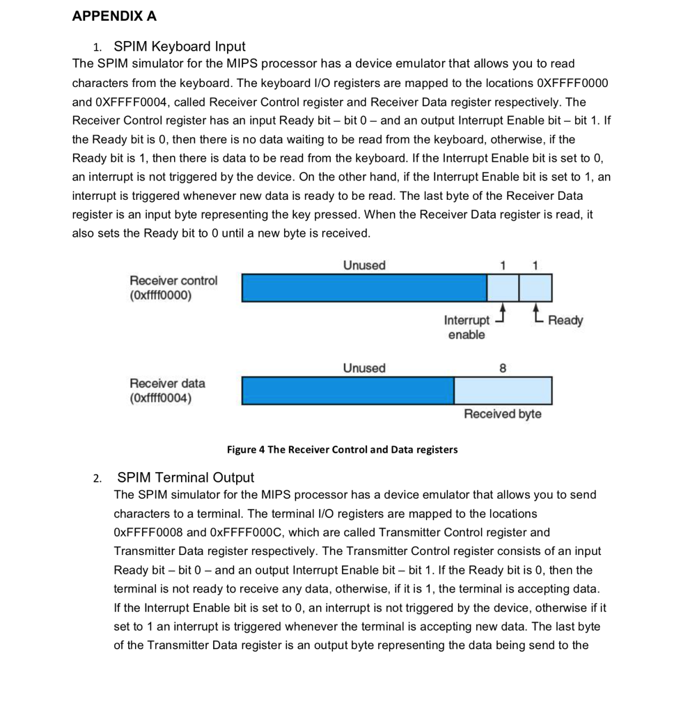 0 The MIPS exception mechanism[3] The method | Chegg.com