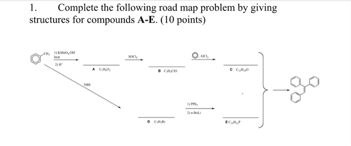 Solved Complete the following road map problem by giving | Chegg.com