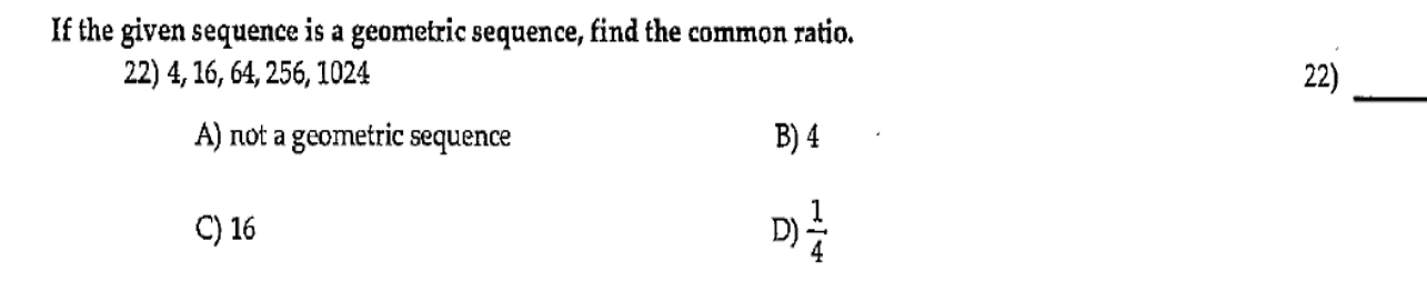 Solved If The Given Sequence Is A Geometric Sequence Find