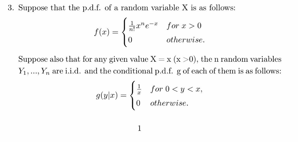 Solved 3. Suppose that the p f of a random variable x is as | Chegg.com