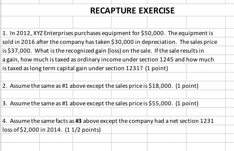 1031 and 1033 EXERCISE In the following 1031 | Chegg.com