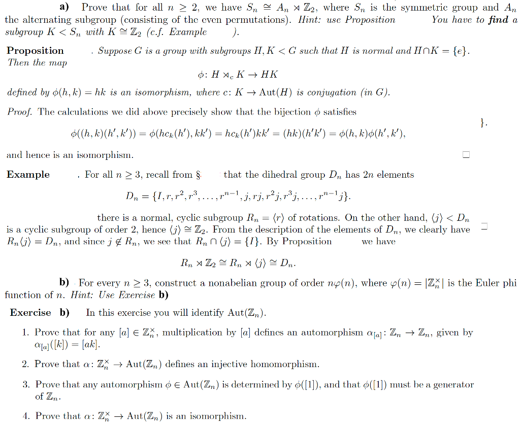 Solved a) Prove that for all n greaterthanorequalto 2, we | Chegg.com