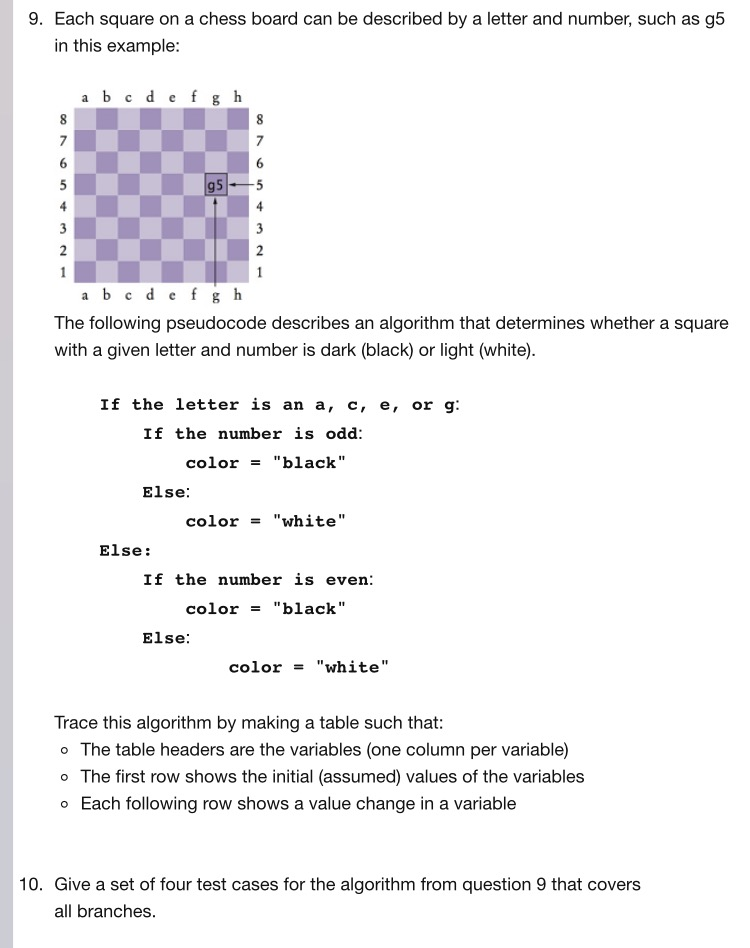 Solved Each square on a chess board can be described by a | Chegg.com