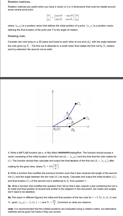 Solved Rotation matrices. Rotation matrices are useful when | Chegg.com Solved Rotation matrices. Rotation matrices are useful when | Chegg.com