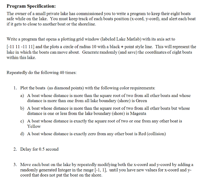 Solved Program Specification: The owner of a small private | Chegg.com