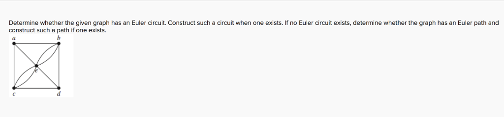 Solved Determine Whether The Given Graph Has An Euler