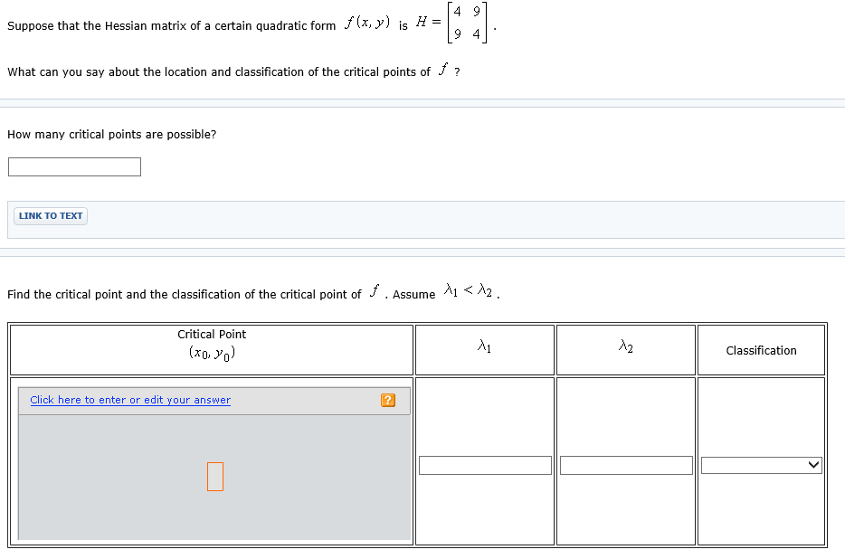 Suppose that the Hessian matrix of a certain | Chegg.com