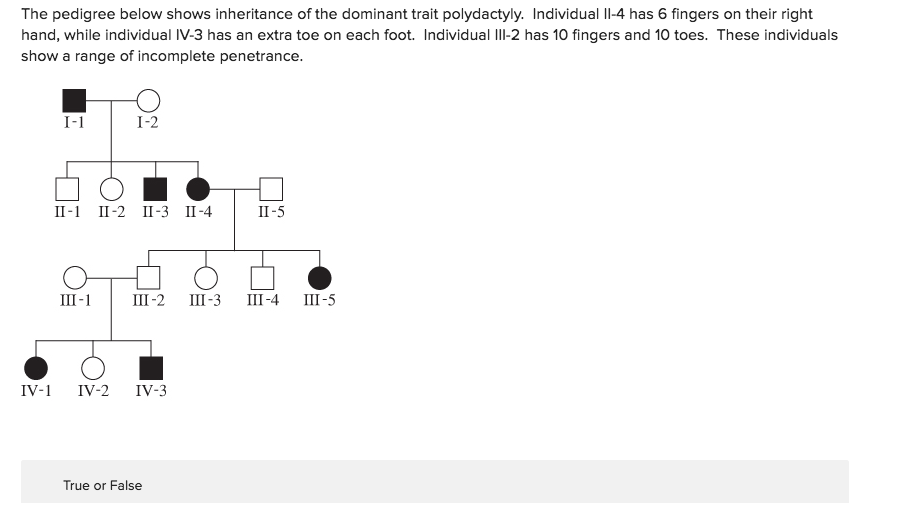 Solved The pedigree below shows inheritance of the dominant | Chegg.com