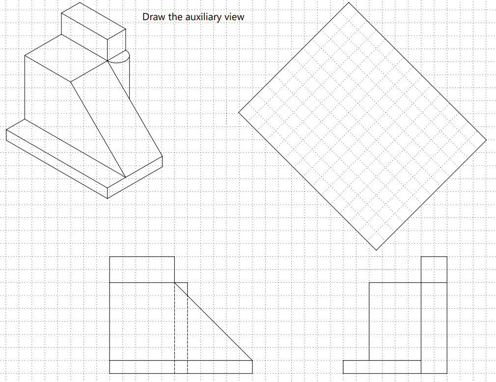 Solved Draw the auxiliary view | Chegg.com