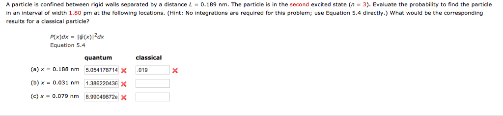 Solved A particle is confined between rigid walls separated | Chegg.com