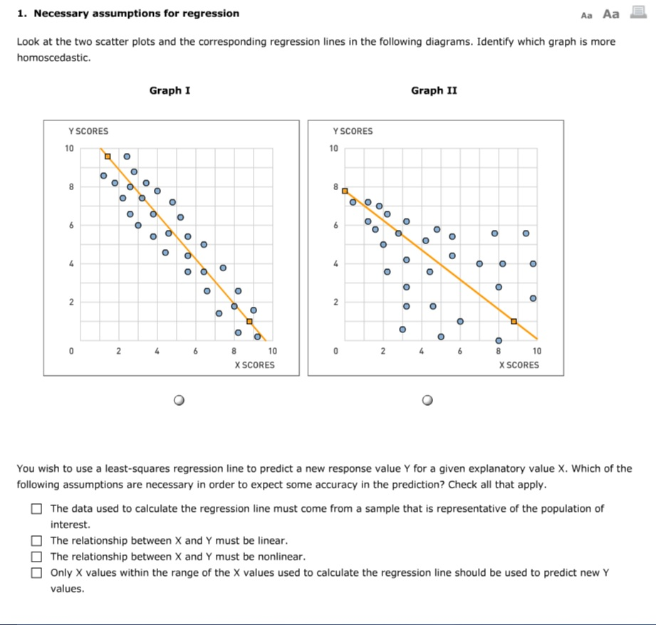 Look at the two scatter plots and the corresponding | Chegg.com