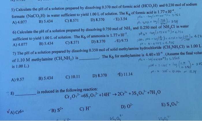 Solved Calculate the pH of a solution prepared by dissolving | Chegg.com