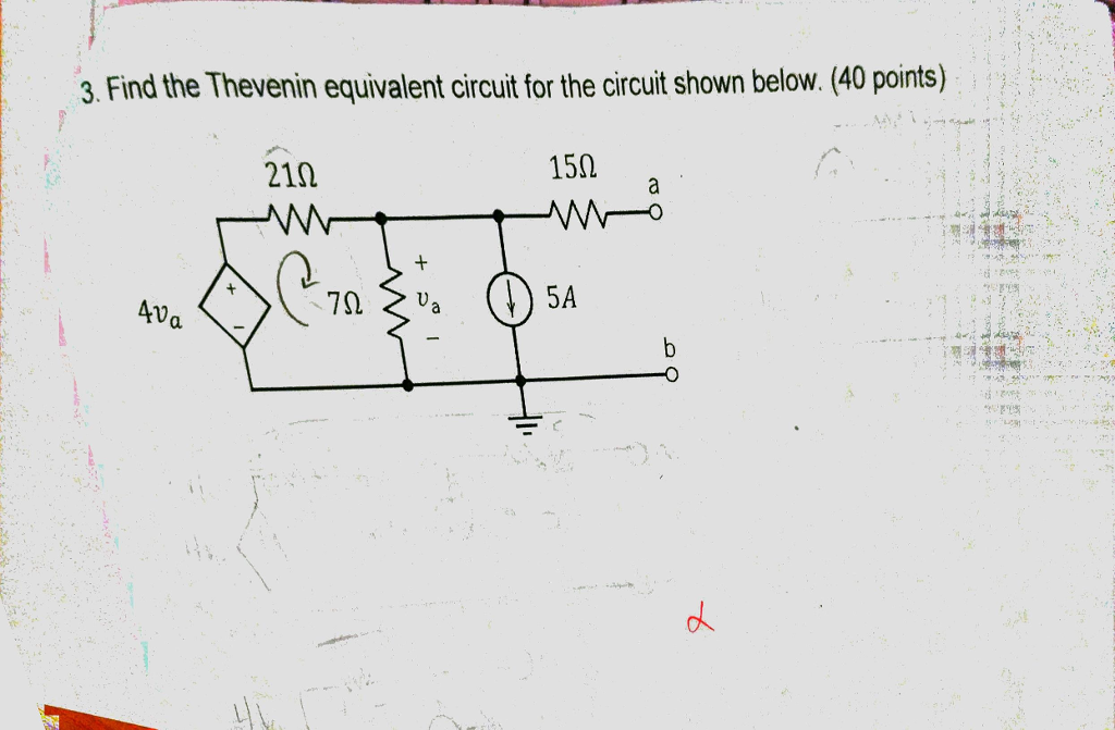 Solved Find the thevenin equivalent circuit for the circuit | Chegg.com