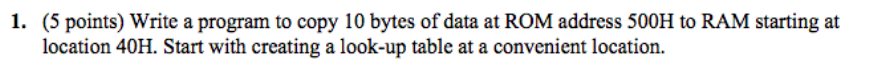 Solved 5 Points Write A Program To Copy 10 Bytes Of Data