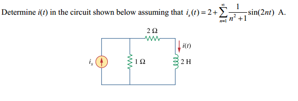 Solved Determine i(t) in the circuit shown below assuming | Chegg.com