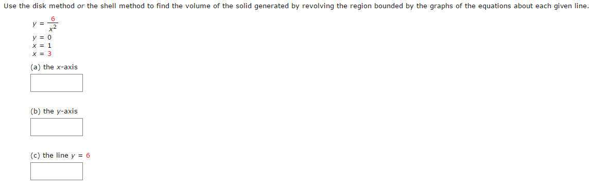 Solved Use the disk method or the shell method to find the | Chegg.com